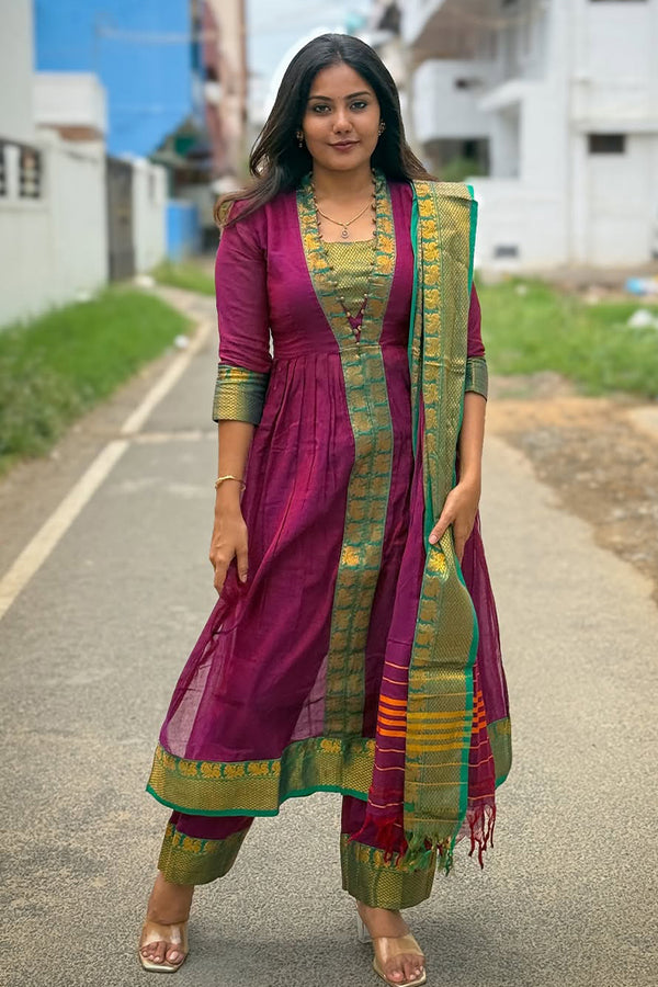 Trendy Navya Purple Women’s Ethnic Dress | Label Kamra